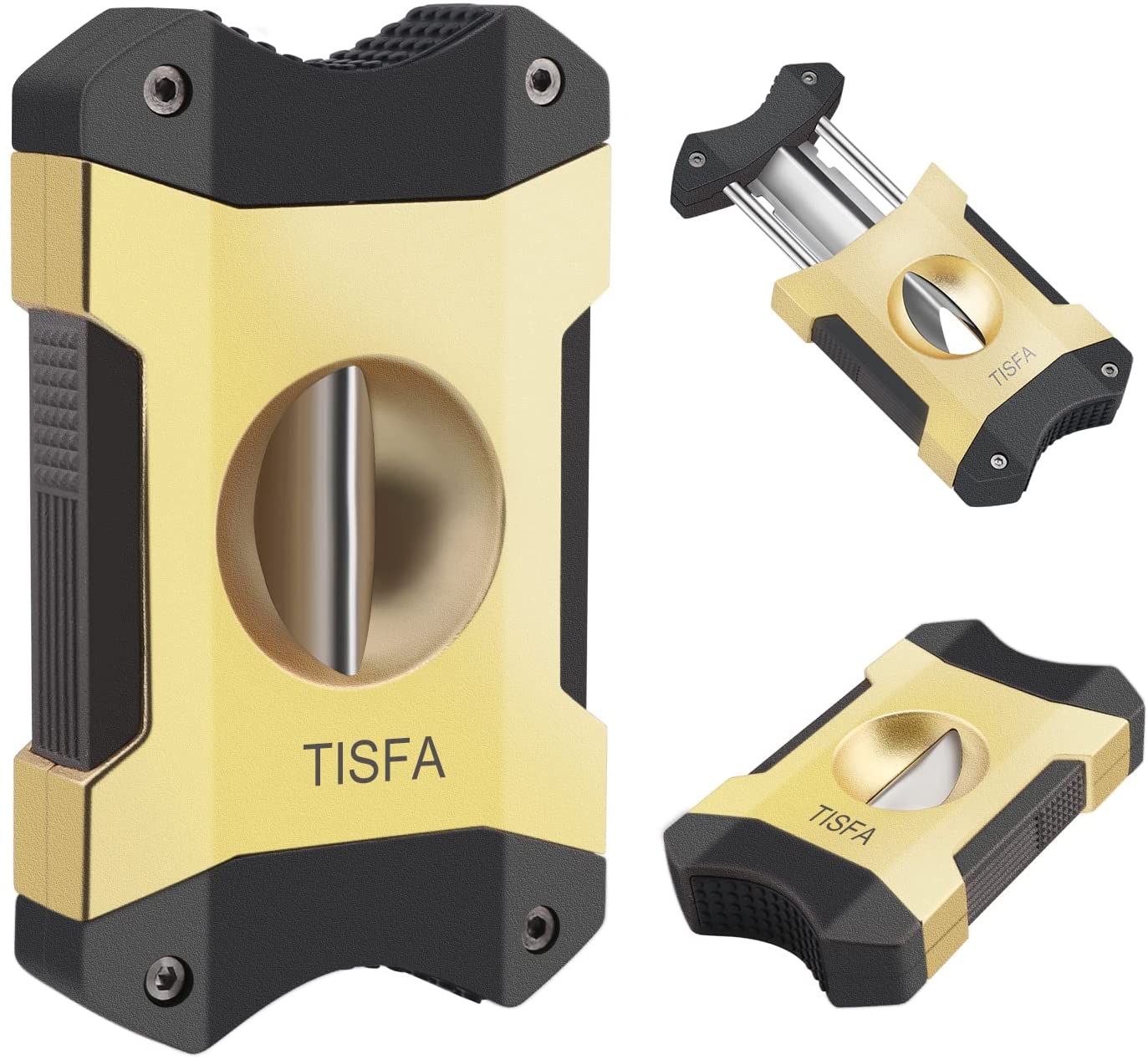 XIFEI TISFA Cigar Cutter V-Cut, Stainless Steel Guillotine Sharp Cut B