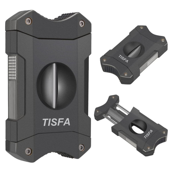 XIFEI TISFA Cigar Cutter V-Cut, Stainless Steel Guillotine Sharp Cut B