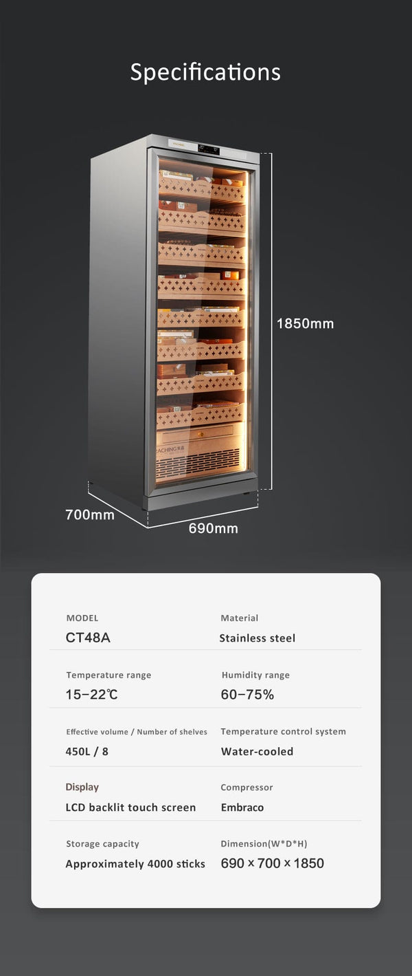 Raching Cigar Humidor Cabinet: Ultimate Humidity & Temperature Control