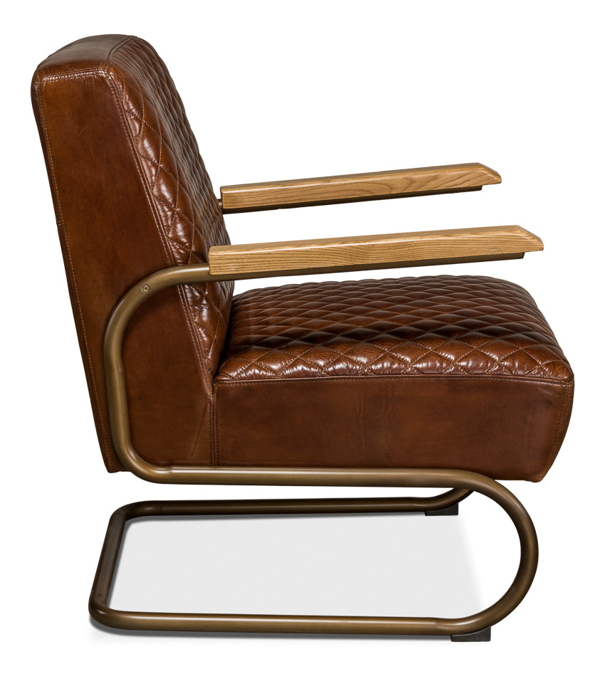 Beverly Hills Chair, Vintage Cigar Lthr by Sarreid – Grand Humidors