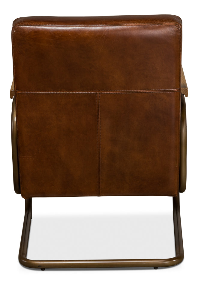 Beverly Hills Chair, Vintage Cigar Lthr by Sarreid – Grand Humidors